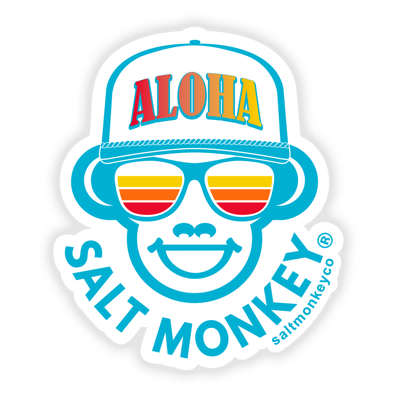 ALOHA Trucker Logo Sticker | Salt Monkey: Breakaway, Relax and Chill ...